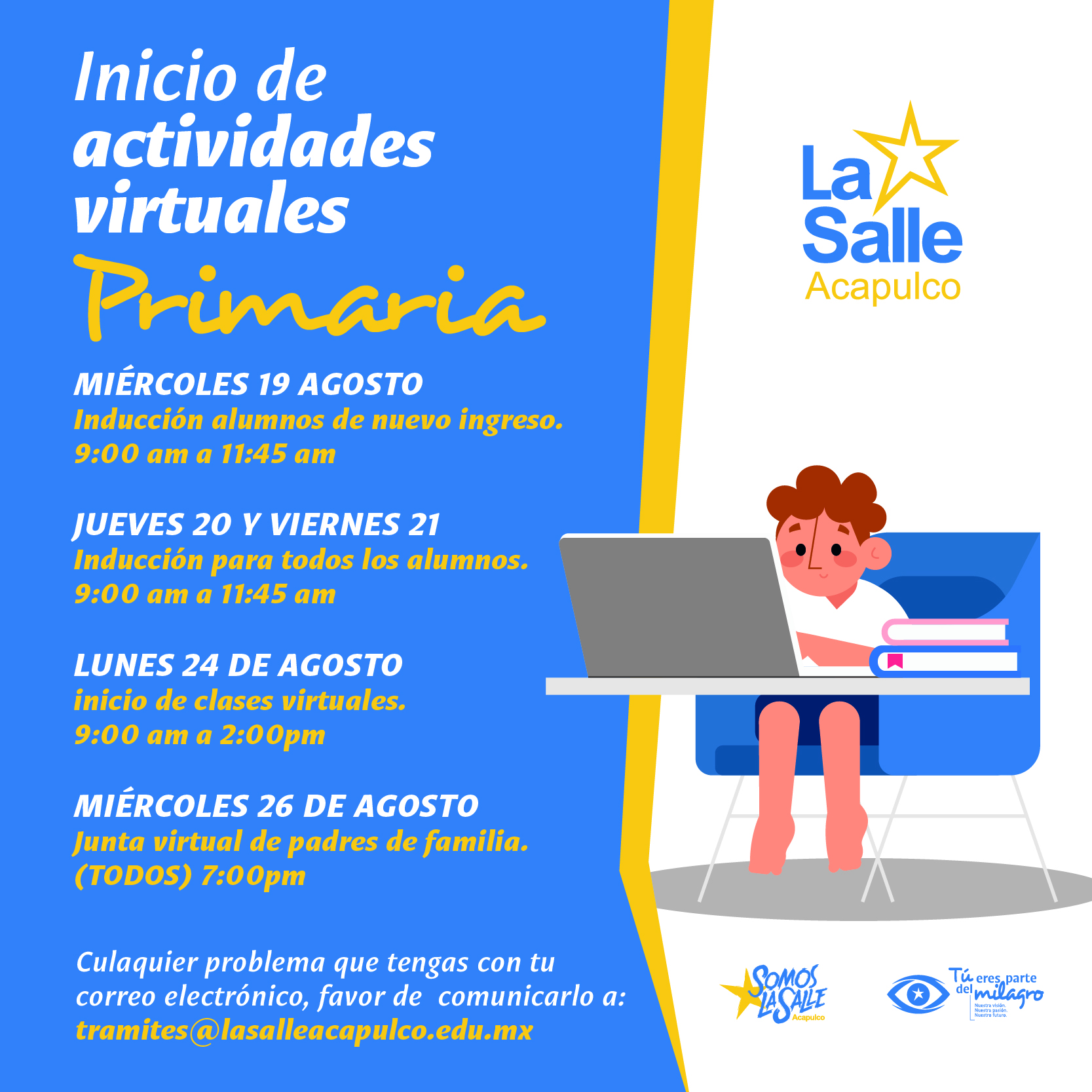 Inicio de actividades virtuales Primaria – La Salle Acapulco